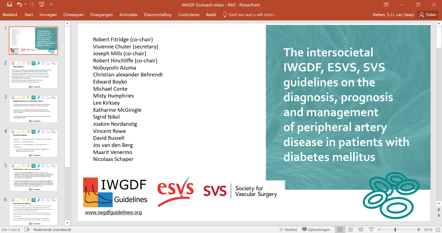 IWGDF 2023 Guidelines - OUTREACH KIT - IWGDF Guidelines
