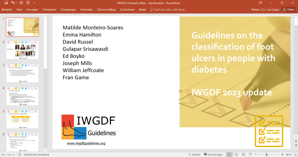 IWGDF 2023 Guidelines - OUTREACH KIT - IWGDF Guidelines