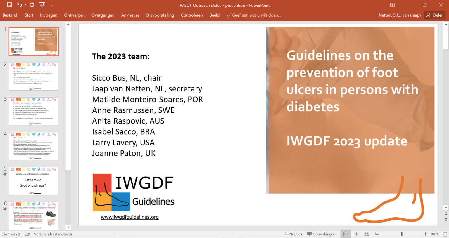 IWGDF 2023 Guidelines - OUTREACH KIT - IWGDF Guidelines
