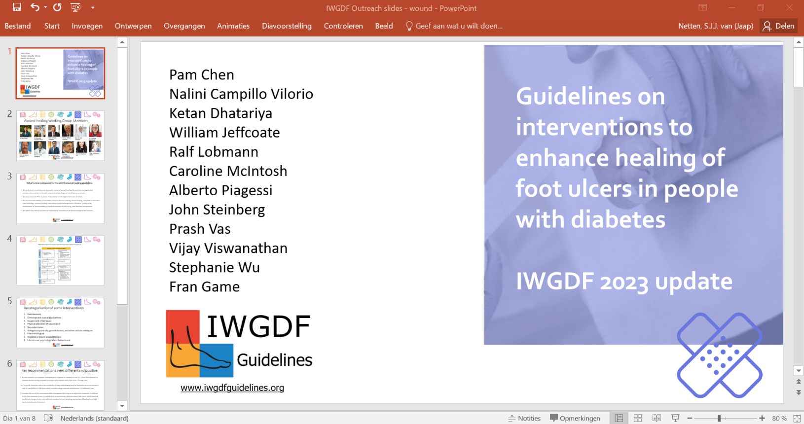 IWGDF 2023 Guidelines - OUTREACH KIT - IWGDF Guidelines